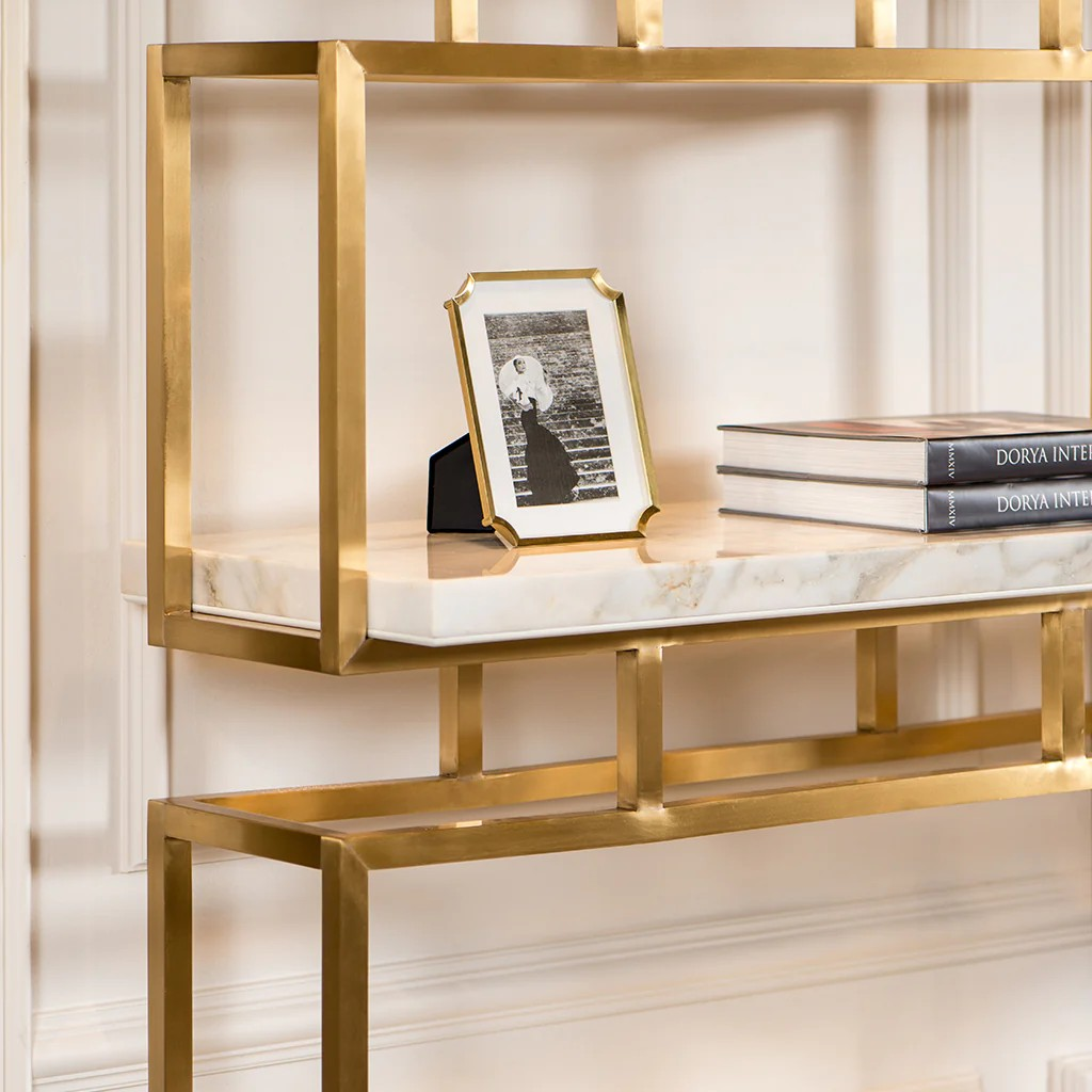 Cellini Shelf Unit (W/Calacatta Gold Marble) – JALSA DESIGN